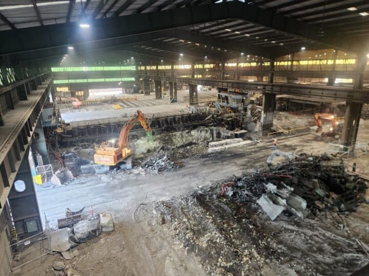 Demolition complete at old Newcastle Distribution Centre